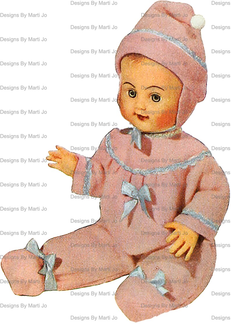 Vintage Fussy Cut 1958 Toy Doll Clipart 20 Printable Colored - Etsy