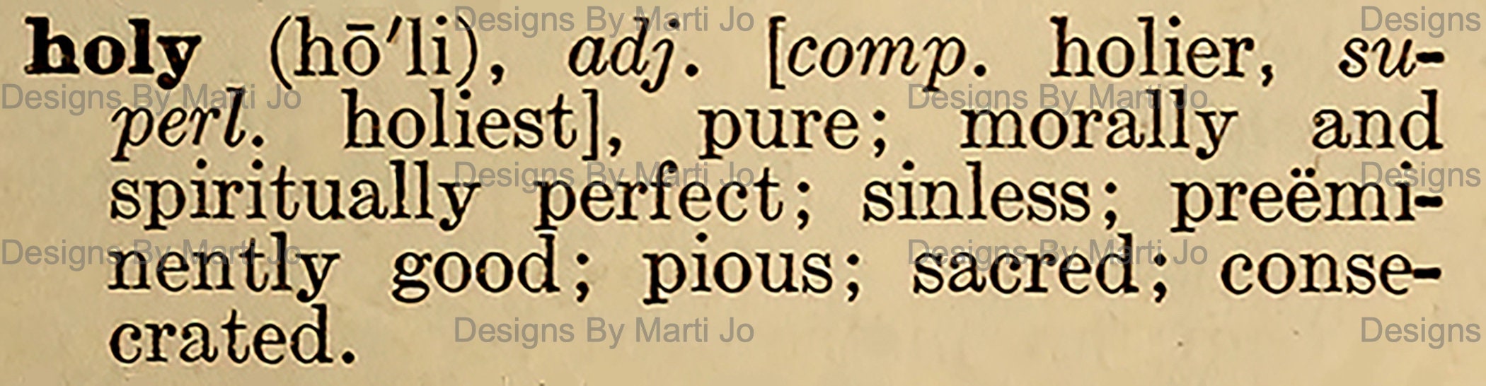 Vintage Dictionary Bible Words Definitions 50 Printable - Etsy