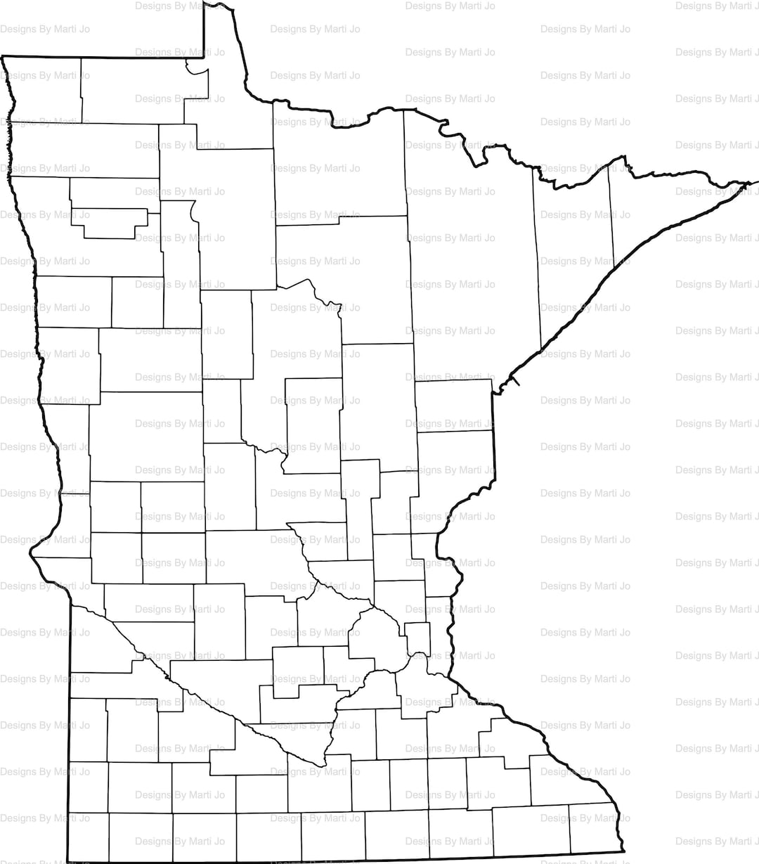 Printable Minnesota Map | Printable MN County Map | Digital Download ...