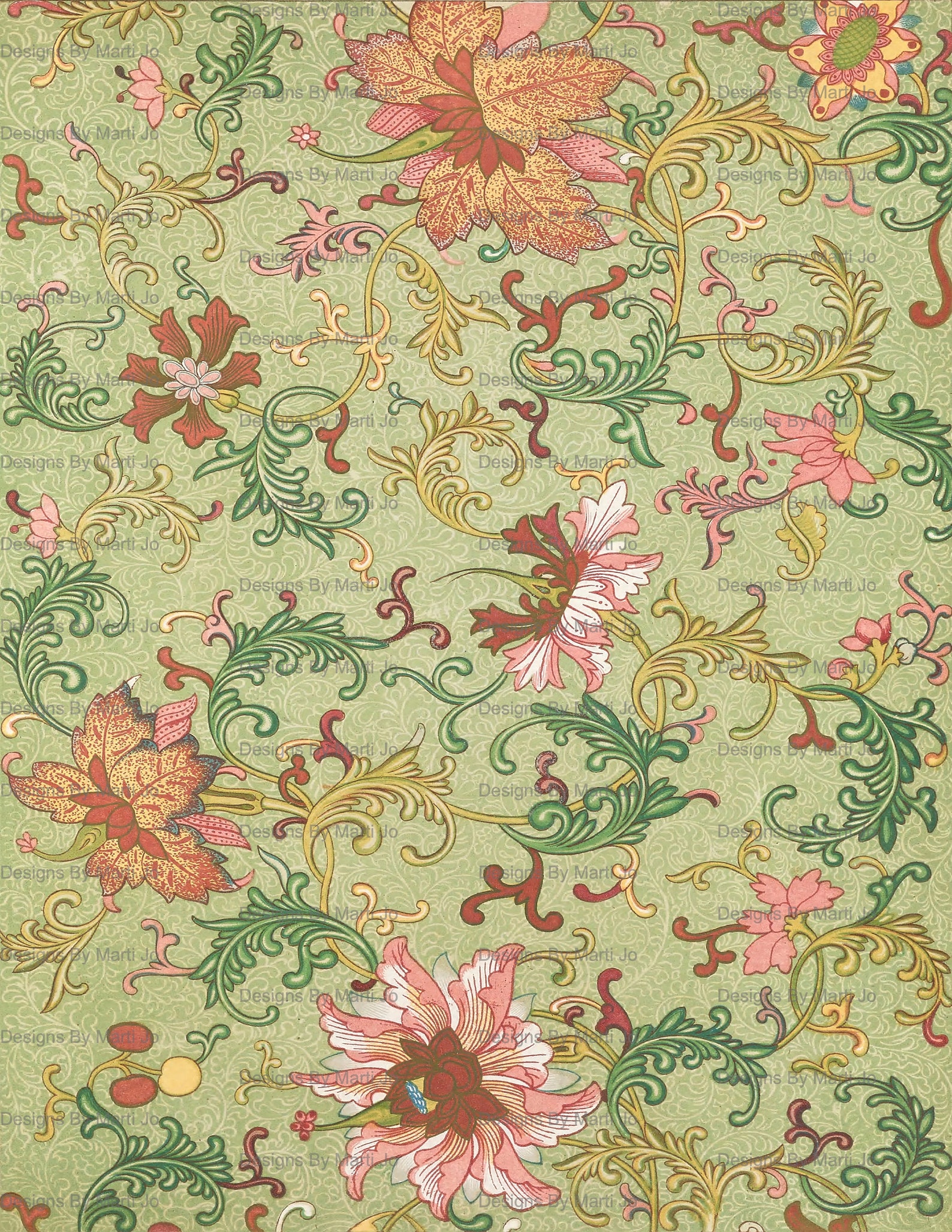 Vintage Chinese Wallpaper Patterns 12 Printable Antique - Etsy