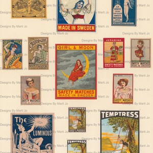 Vintage Match Box Covers | 15 Miscellaneous Antique Match Box Jpgs | 8 ...