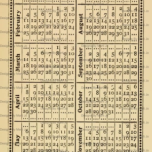 12 Vintage Yearly Calendar Overlay PNG Files | Printable Vintage ...
