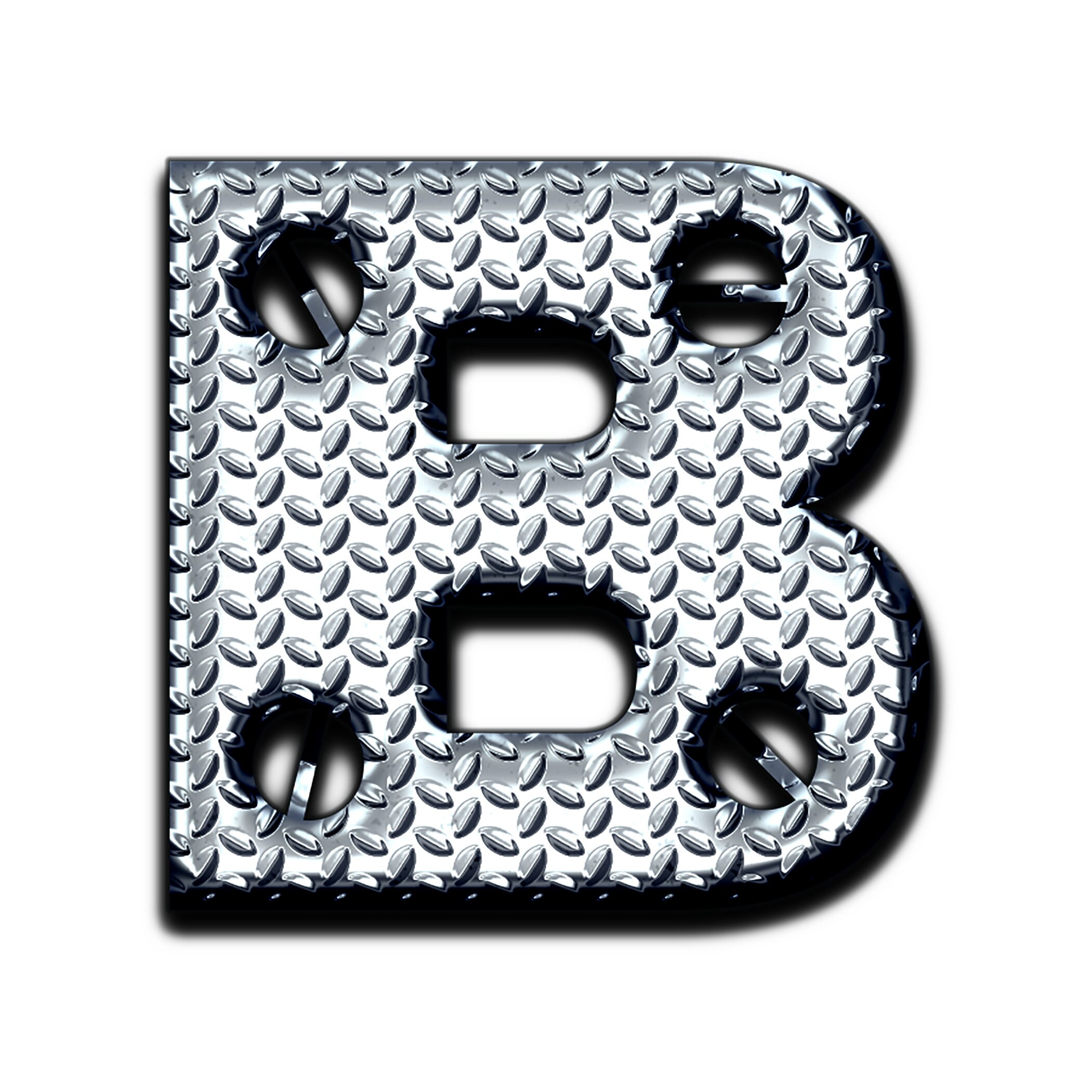 Diamond Plate Letters Digital Clipart Printable Chrome Metal - Etsy ...
