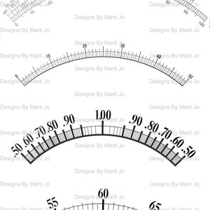 Printable Vintage Analog Gauge Markings | Antique Vintage Meter JPG and ...
