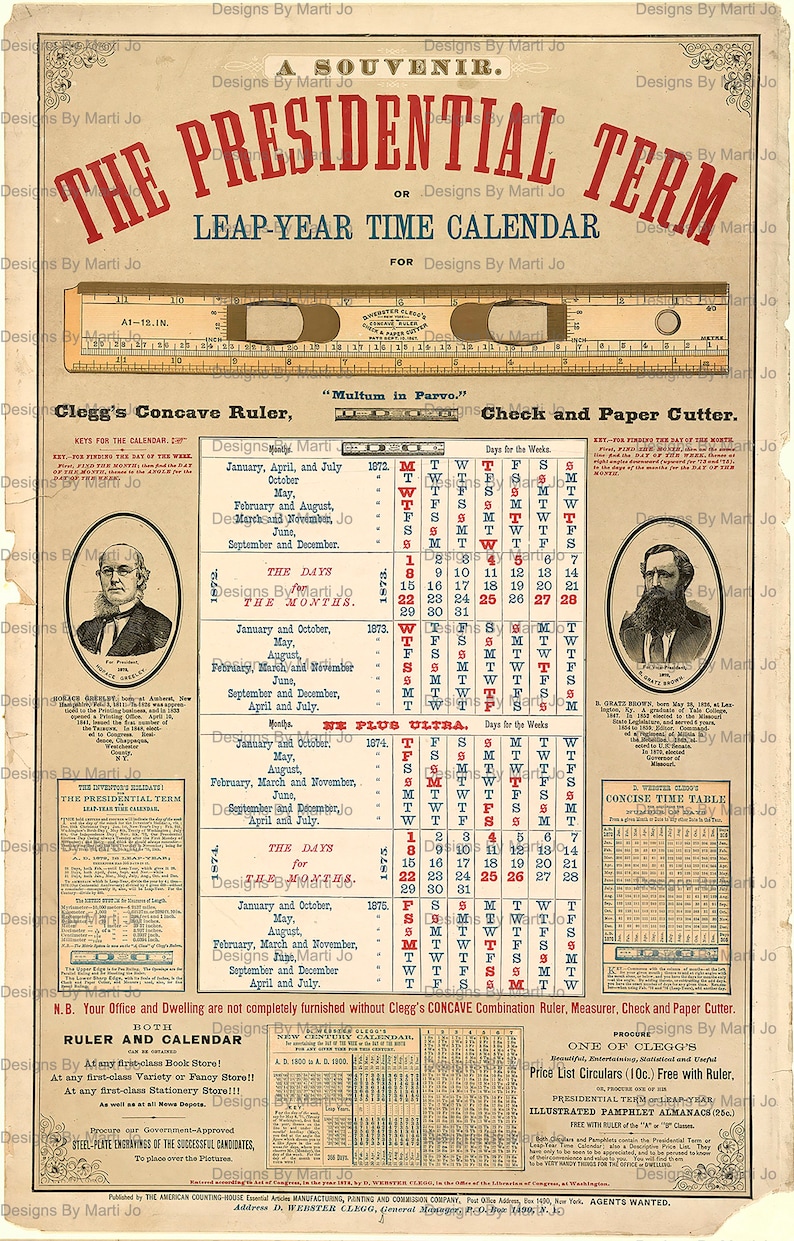 Colorful Set of 38 Vintage Calendars Printable Antique - Etsy