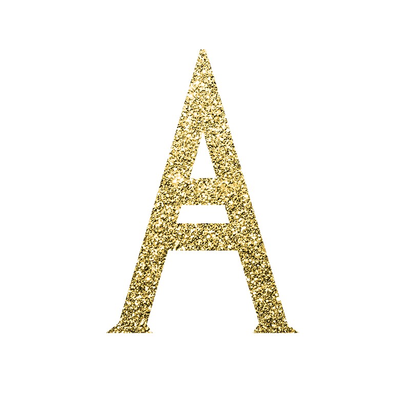 Gold Glitter Art Deco Letters Gatsby Letters Digital - Etsy