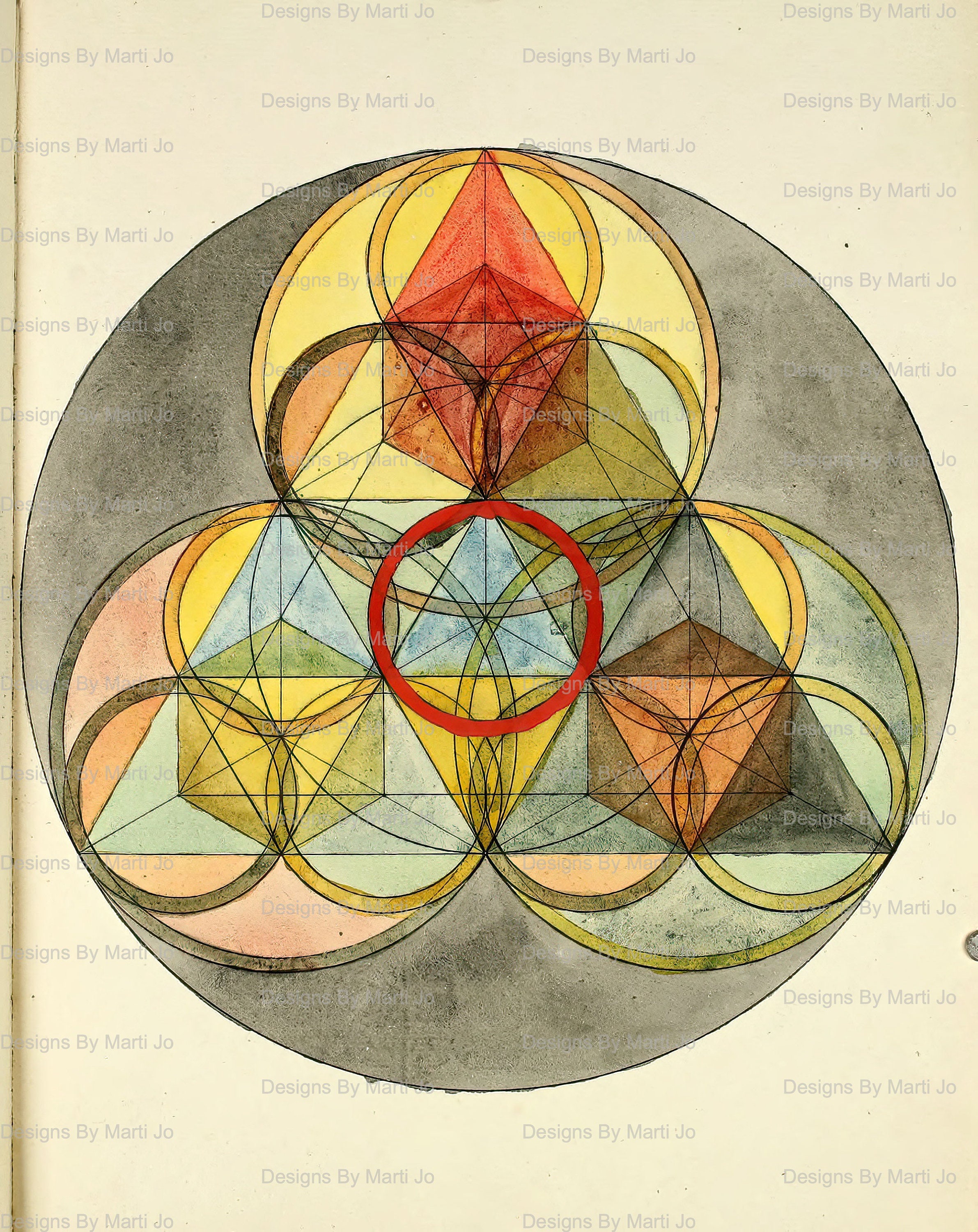 Vintage Sacred Geometry Printable Paper 13 Vintage Geometric - Etsy