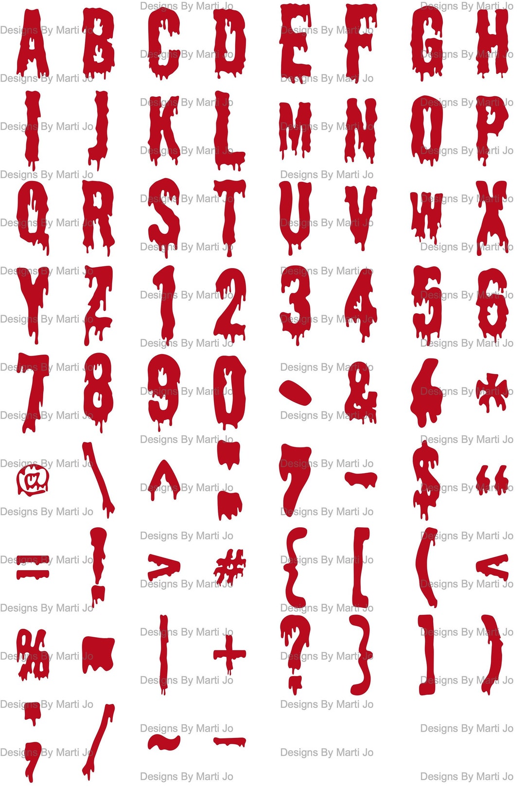 Dripping Bloody Font PNG Files | Printable Bloody Letters Art | Horror ...