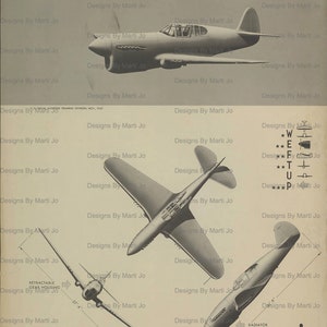120 Vintage World War 2 Airplane Identification Posters BONUS: Four 8.5 ...