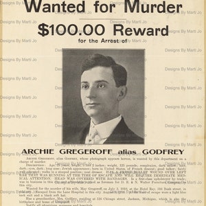Vintage Wanted for Murder Posters | True Crime Ephemera | 50 Printable ...