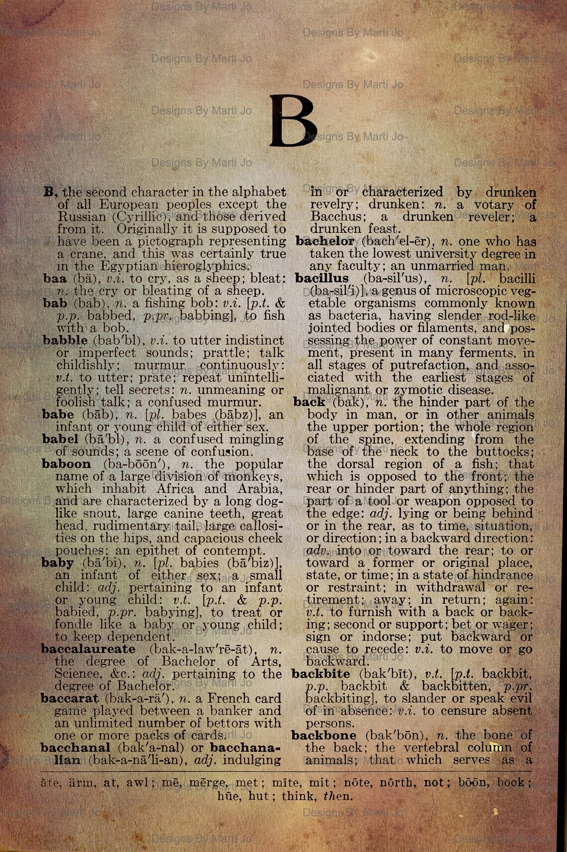 Vintage Dictionary Paper Overlay Set 26 Antique Printable | Etsy