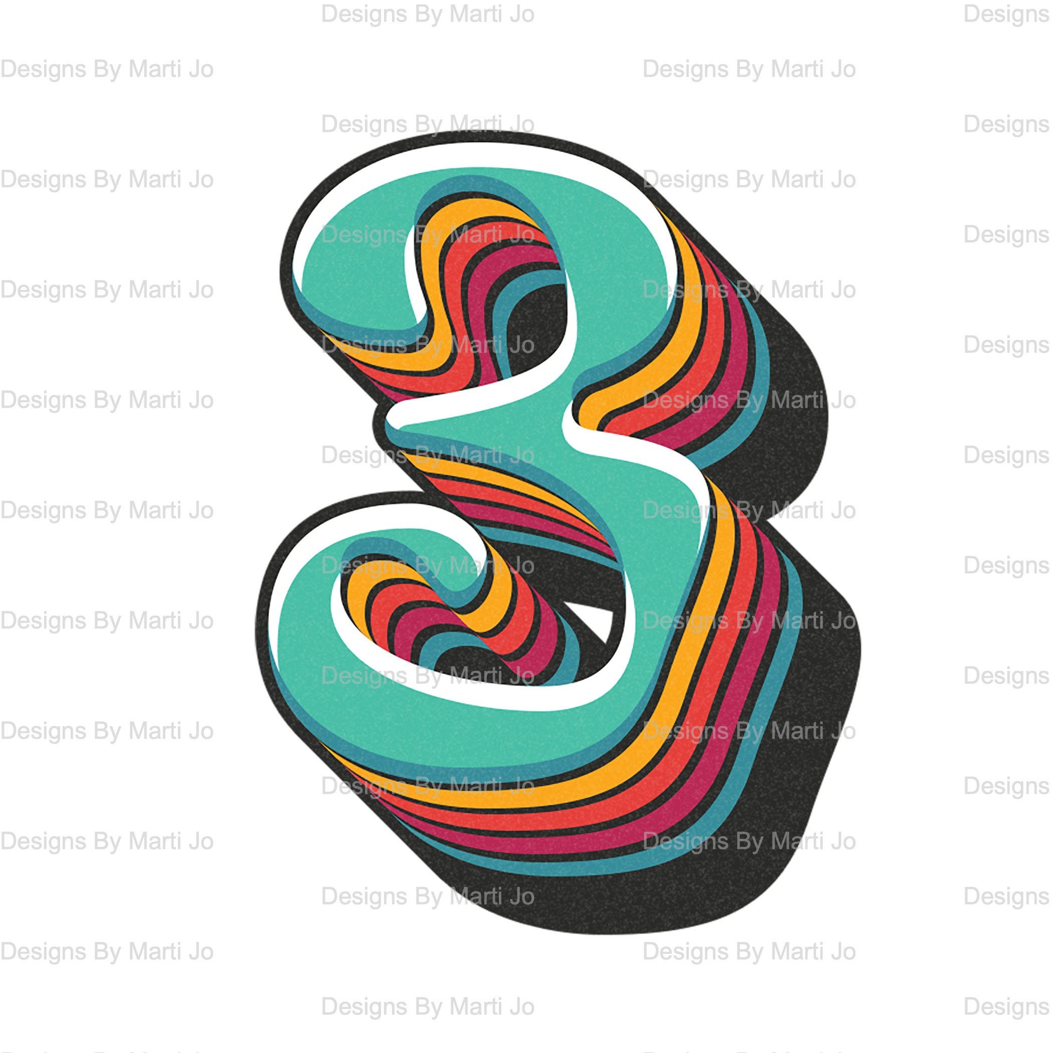Psychedelic Letters | Printable Retro 70s Alphabet, Numbers, Symbols ...