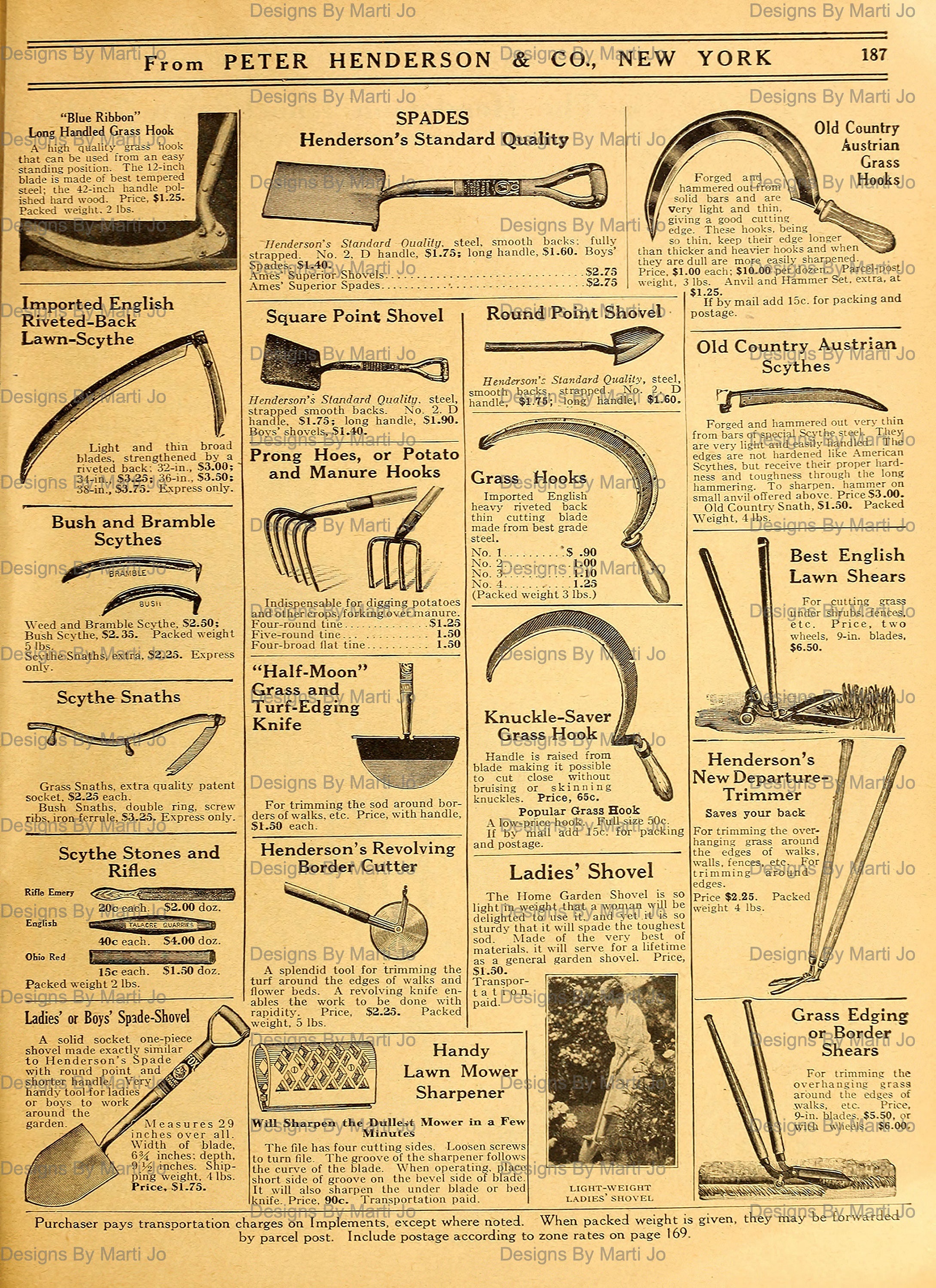 42 Vintage Printable Garden Tools Catalog JPG Pages | Gardening Digital ...