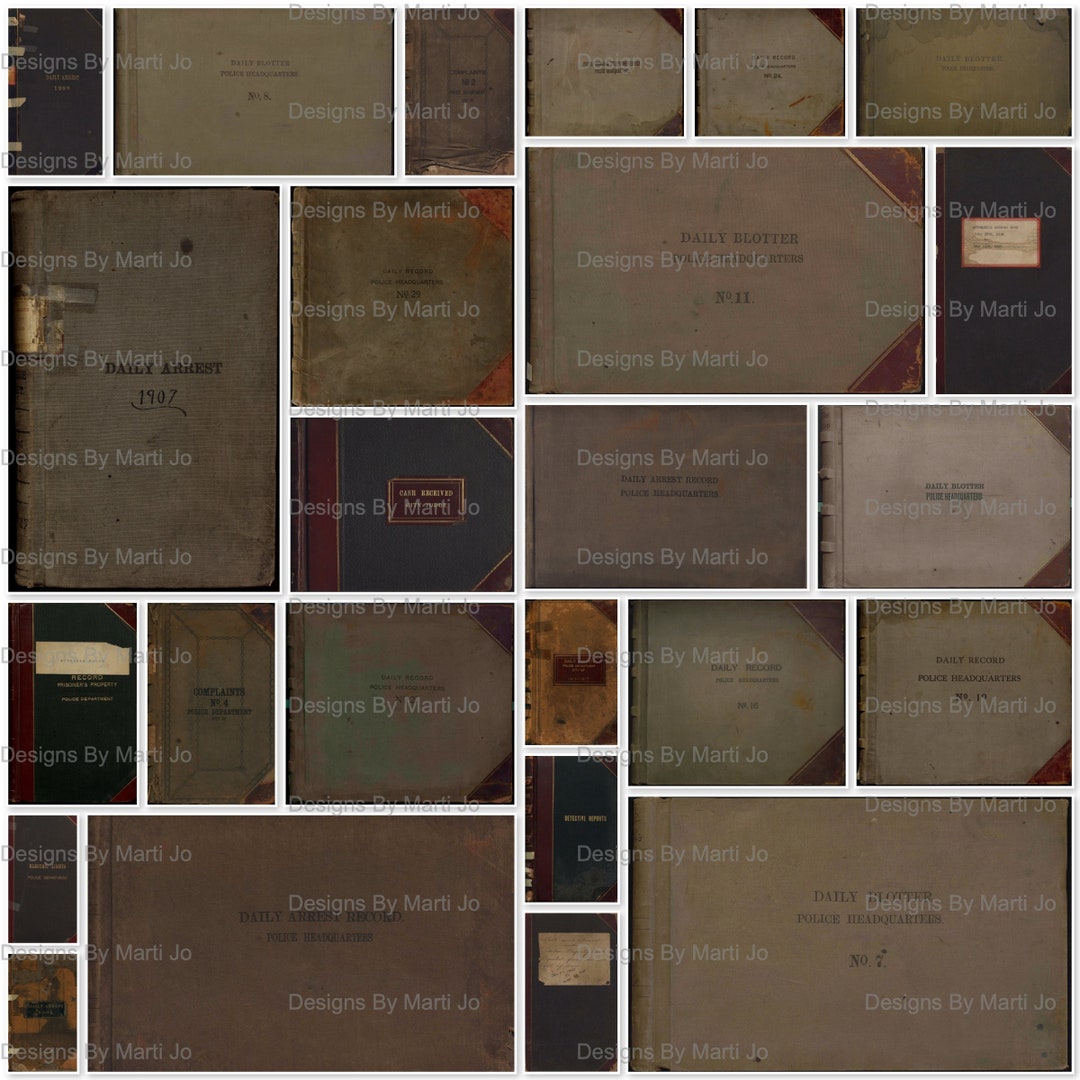 Vintage Police Report Book Covers | 25 Printable Police Record Book ...