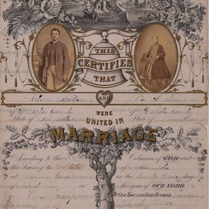 Vintage Marriage Certificates Super Bundle Set 2 | 15 Printable JPG ...