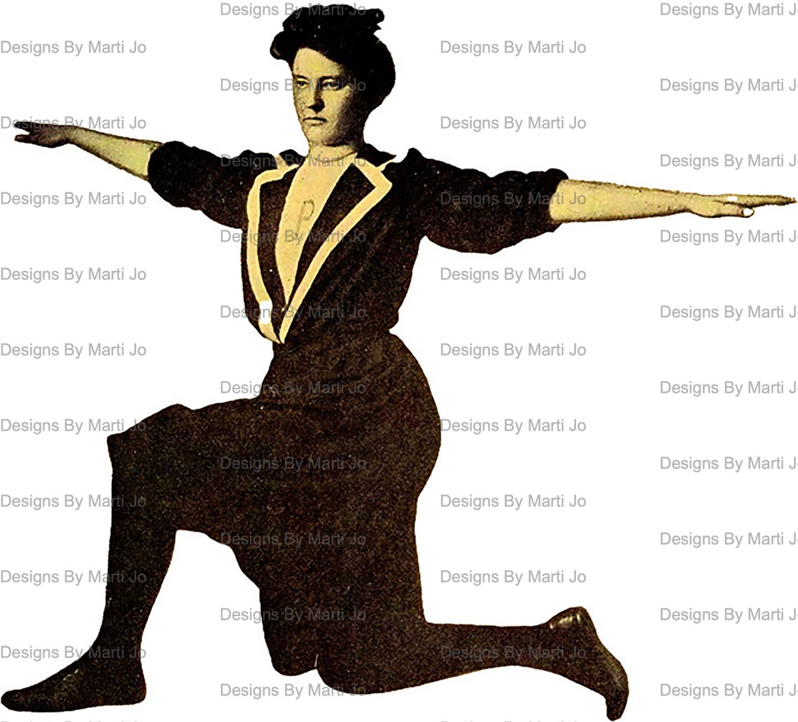 Vintage Exercise Kit Printable Vintage People Exercising | Etsy