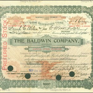 Vintage Stock Certificates Set 3 | Vintage Financial Documents ...