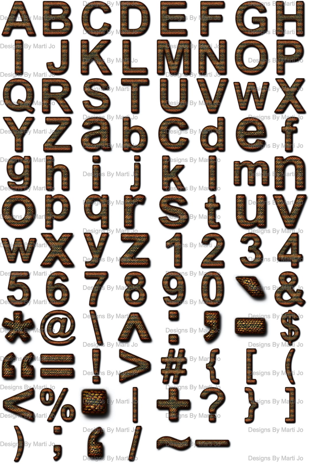 Colored Lizard / Snake Skin Letters Transparent PNG | Printable Letters ...