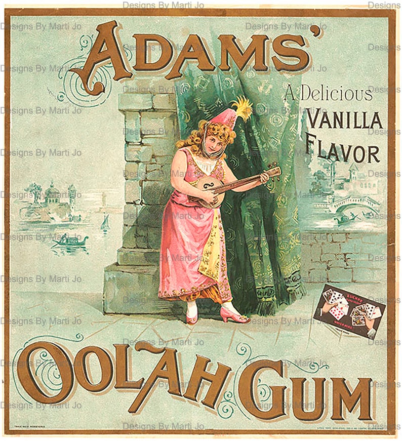 Vintage Gum Labels Kit | 30 Printable Antique Chewing Gum Labels ...
