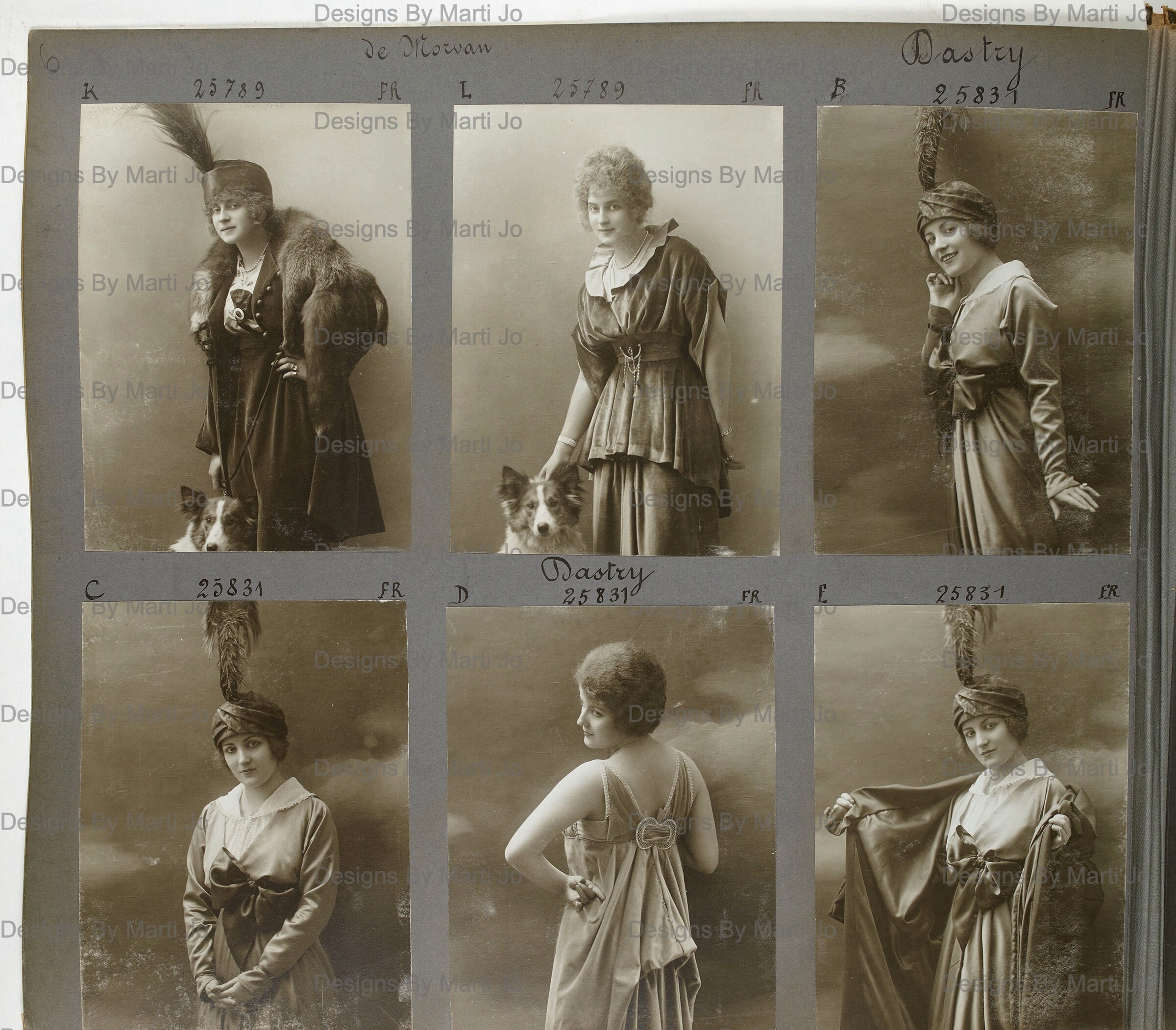 25 Vintage French Women Collage Set 1 Printable Antique - Etsy