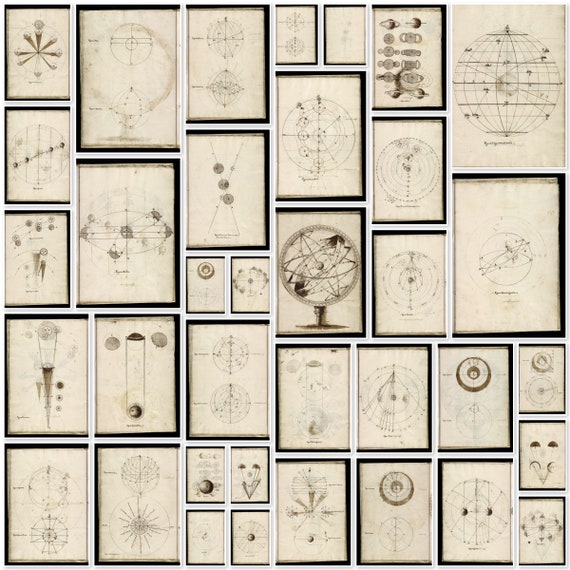 Vintage Astronomy Paper Set 1 36 Antique Astronomy Printable - Etsy