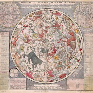 Vintage Astronomy Maps Set | 10 Antique Celestial Star Maps JPG | 11 ...