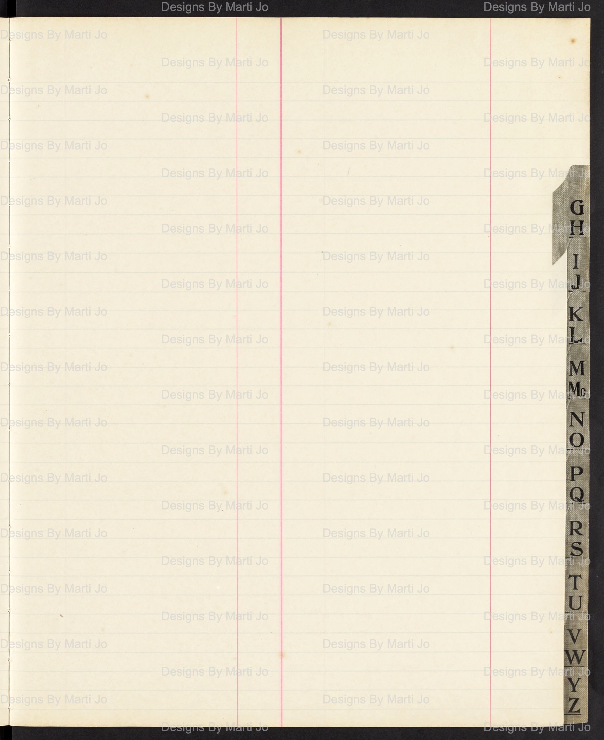 RARE Blank Vintage Printable A-Z Directory JPG Pages | Vintage Junk ...