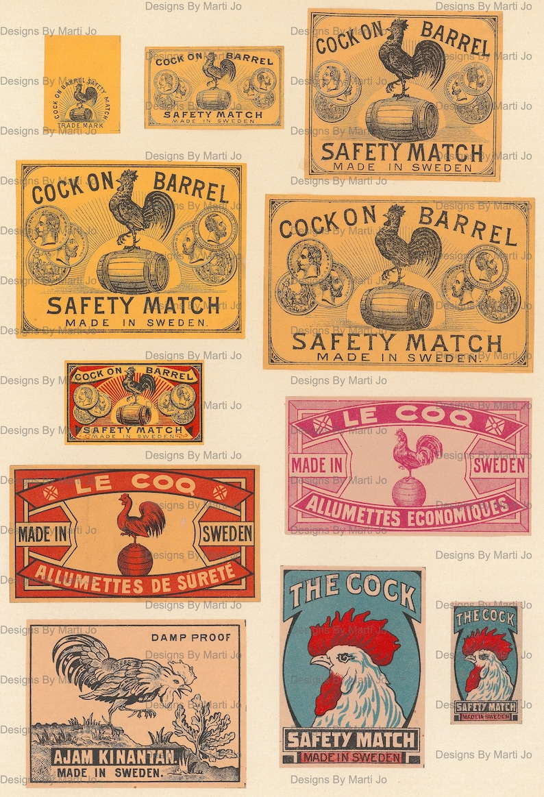 Vintage Animal Match Box Covers 17 Antique Match Box Jpgs - Etsy