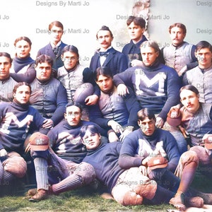 Colorized Vintage Football Team Photos | 15 Printable Vintage Sports ...