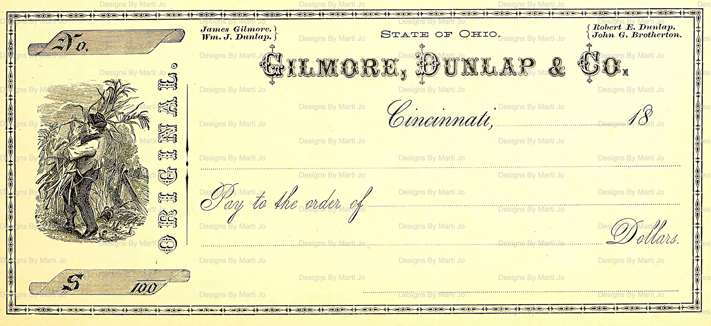 Vintage Checks and Receipts Digital Kit Old Bank Checks - Etsy