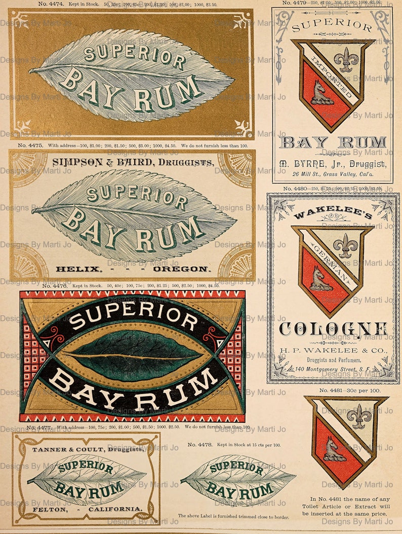 10 Vintage Apothecary Label Sheets Set 4 Printable Digital - Etsy