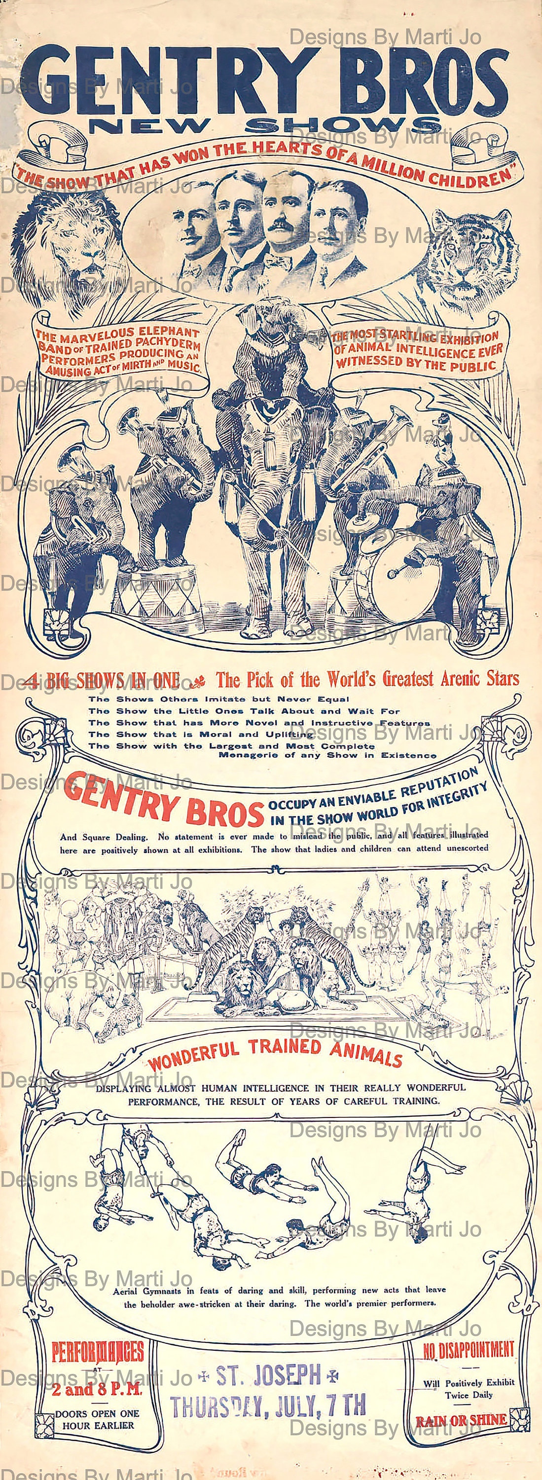 Vintage Circus Flyers | 50 Printable Vintage Circus Handbills | JPG ...