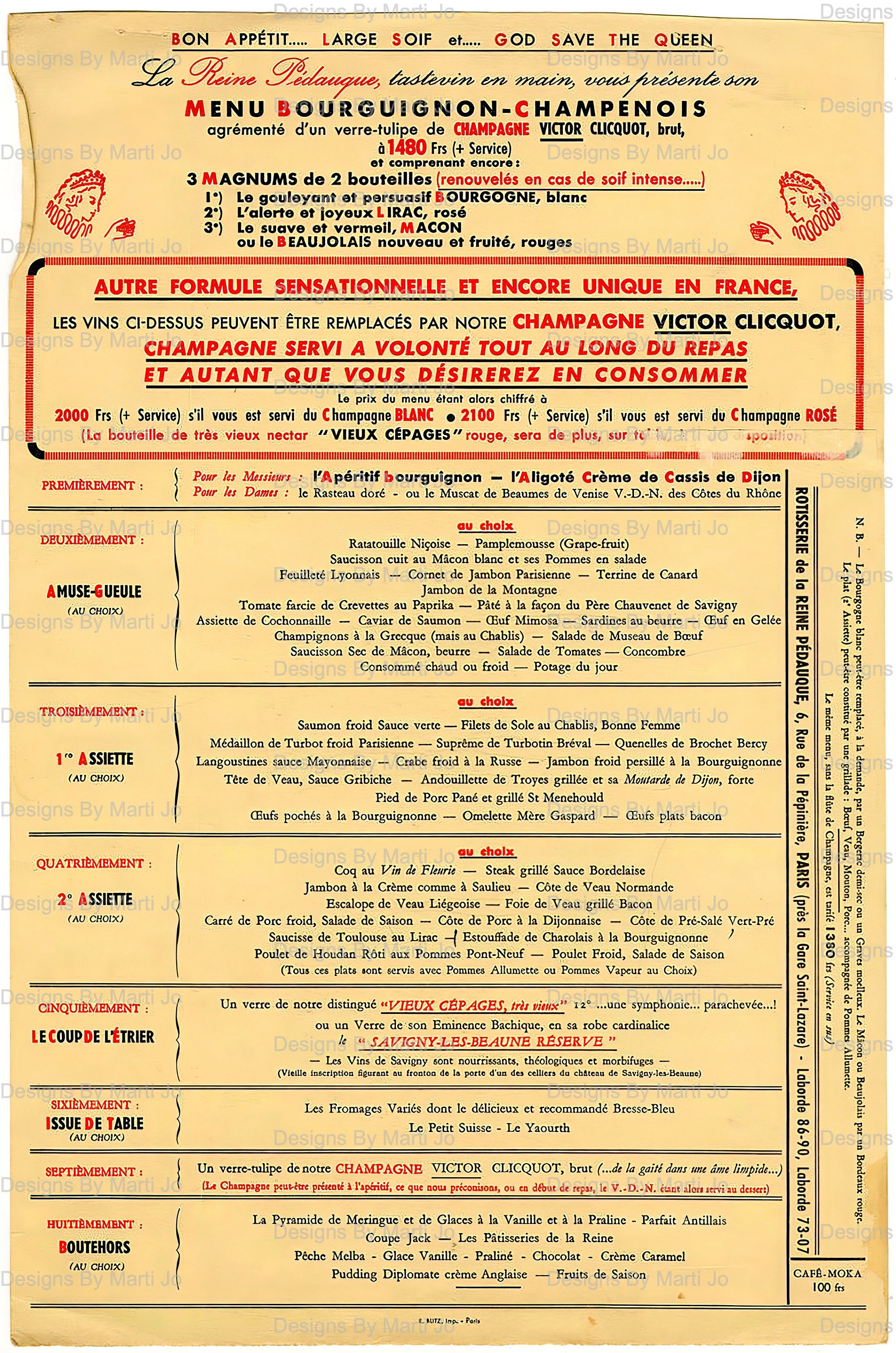 40 Vintage French Restaurant Menu JPG Pages | Printable Antique Menus ...