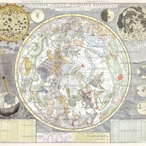 Vintage Astronomy Maps Set | 10 Antique Celestial Star Maps JPG | 11 ...