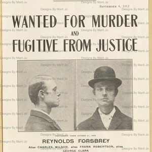 Vintage Wanted for Murder Posters | True Crime Ephemera | 50 Printable ...