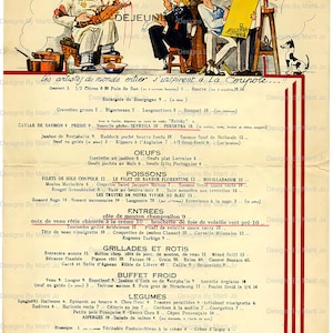 40 Vintage French Restaurant Menu JPG Pages | Printable Antique Menus ...