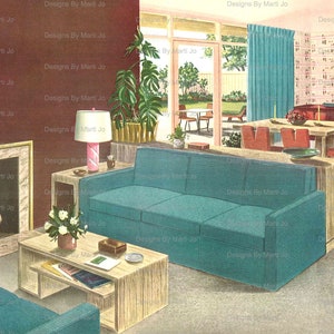 Vintage Paper Doll House Background 2 | 15 Vintage Printable Diorama ...