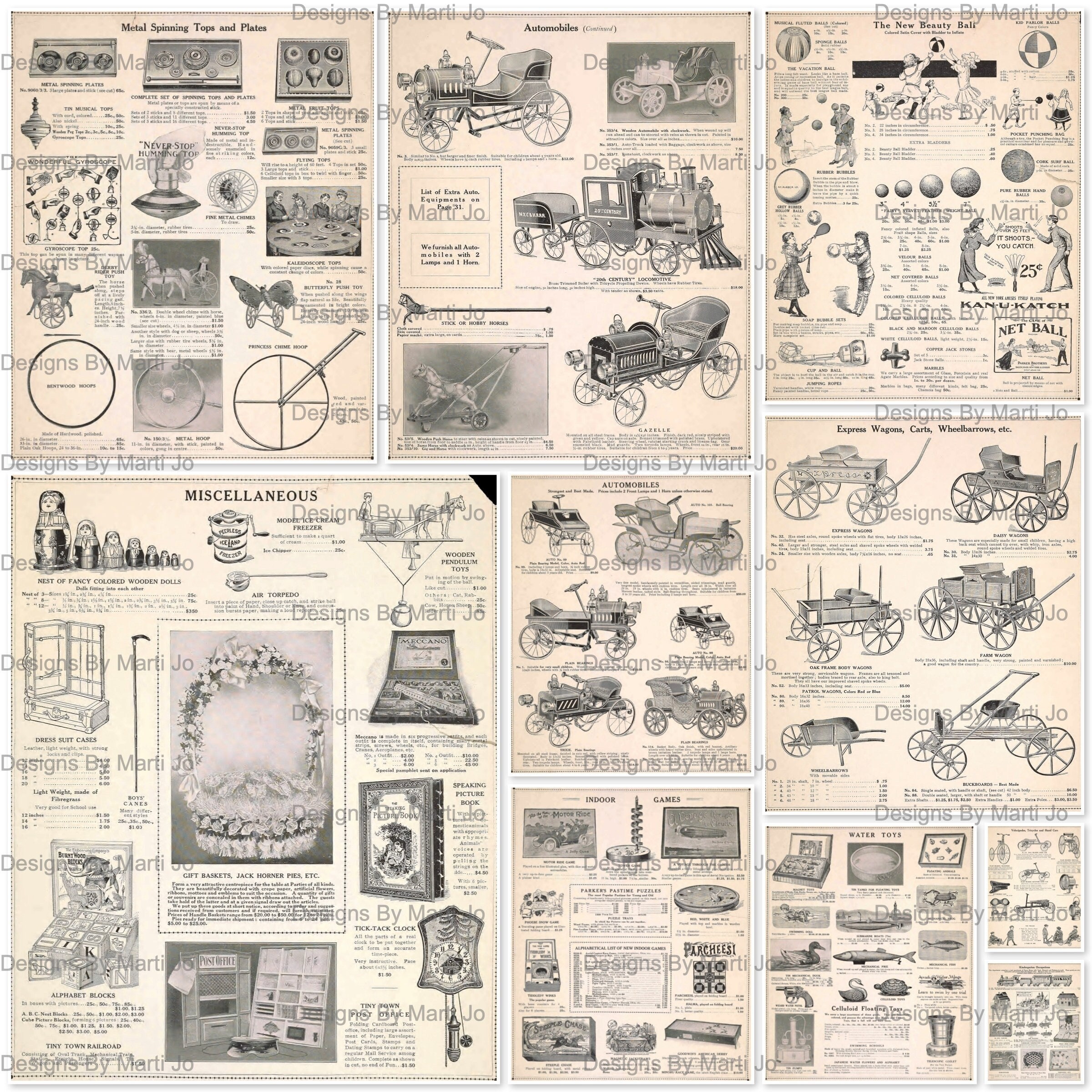 10 Printable Vintage Toy Catalog JPG Pages Budget Vintage - Etsy