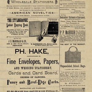 Vintage Ads Overlays | 15 Vintage Stationary Advertisements Transparent ...