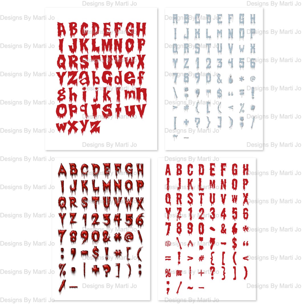 Dripping Letters MEGA BUNDLE | 4 Complete Sets of Dripping Letters ...