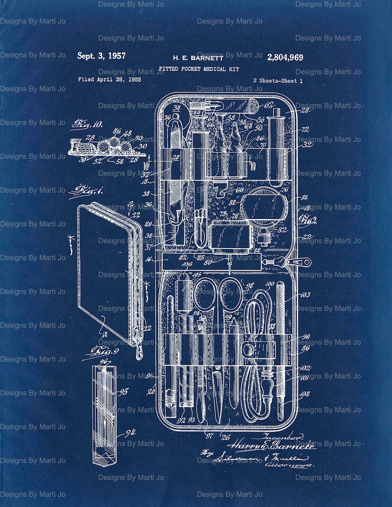 Vintage Medical Device Patent Prints | 20 Each 8.5 X 11 Regular and ...