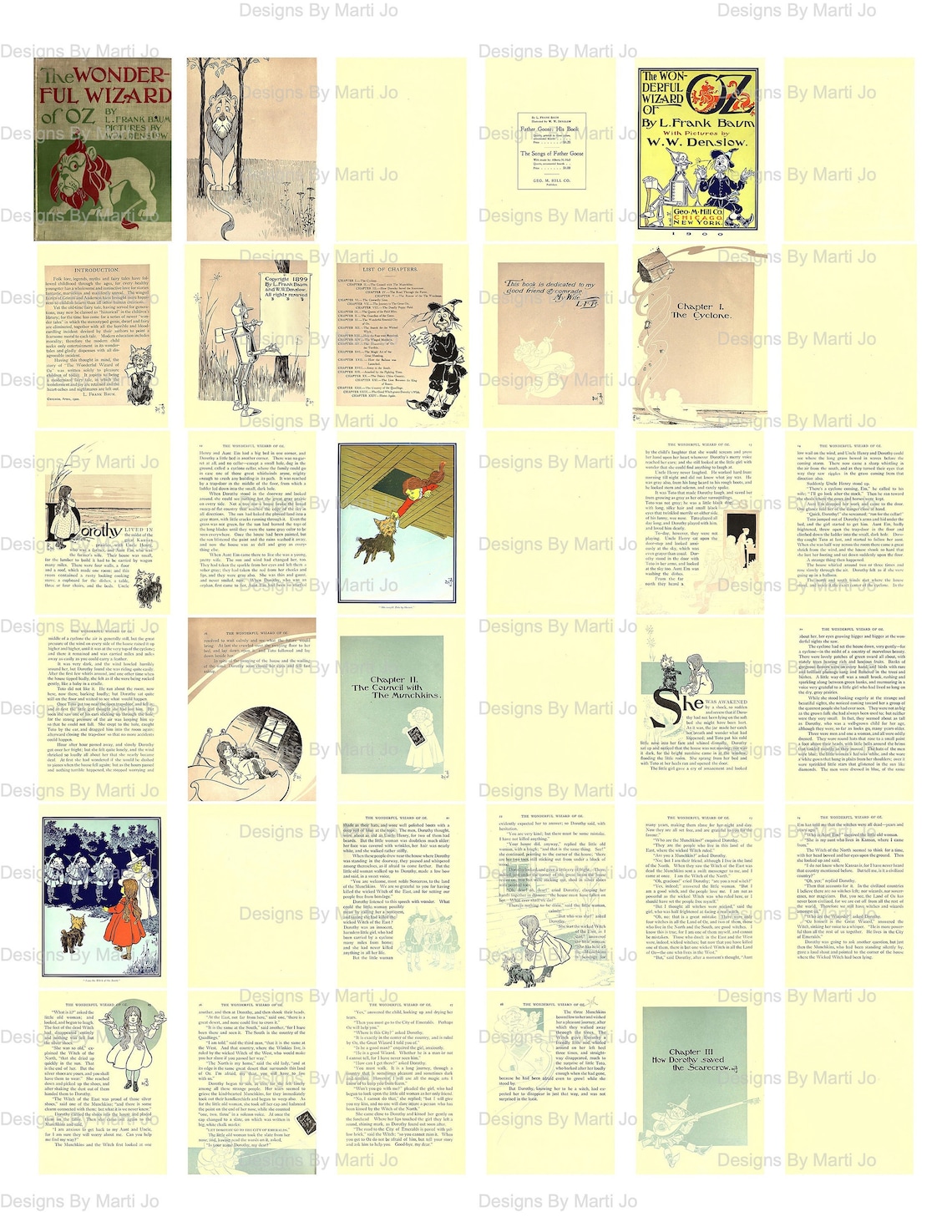 Printable Miniature Wizard of Oz Book 8.5 X 11 JPG and PDF - Etsy