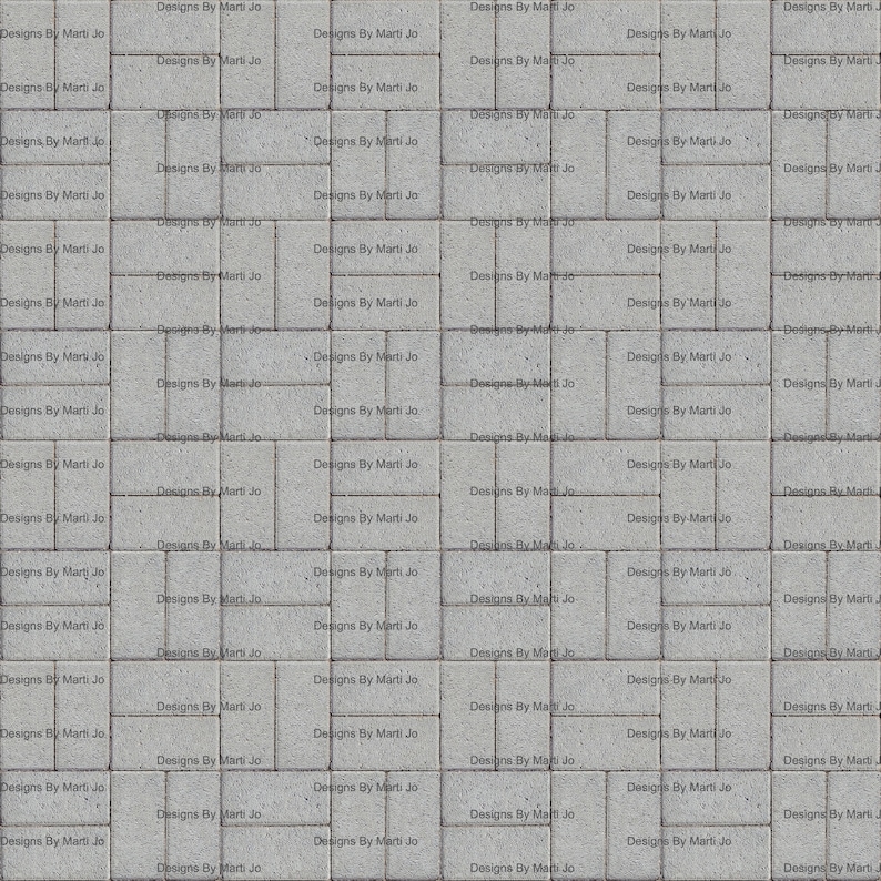 Printable Miniature Stone Pavement Dollhouse Patterns | Twelve 12 X 12 ...