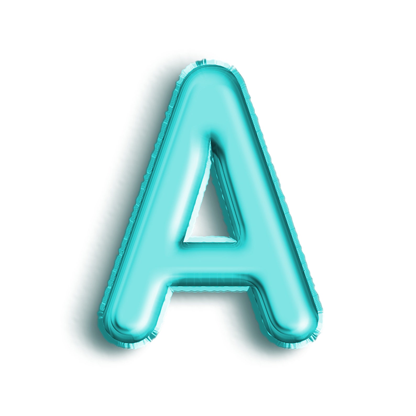 Light Teal Balloon Letters PNG Printable Alphabet Numbers - Etsy