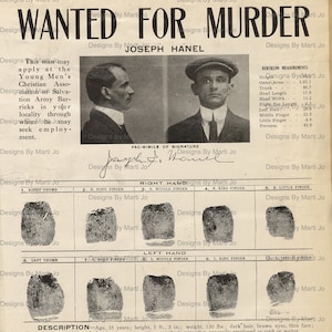 Vintage Wanted for Murder Posters | True Crime Ephemera | 50 Printable ...