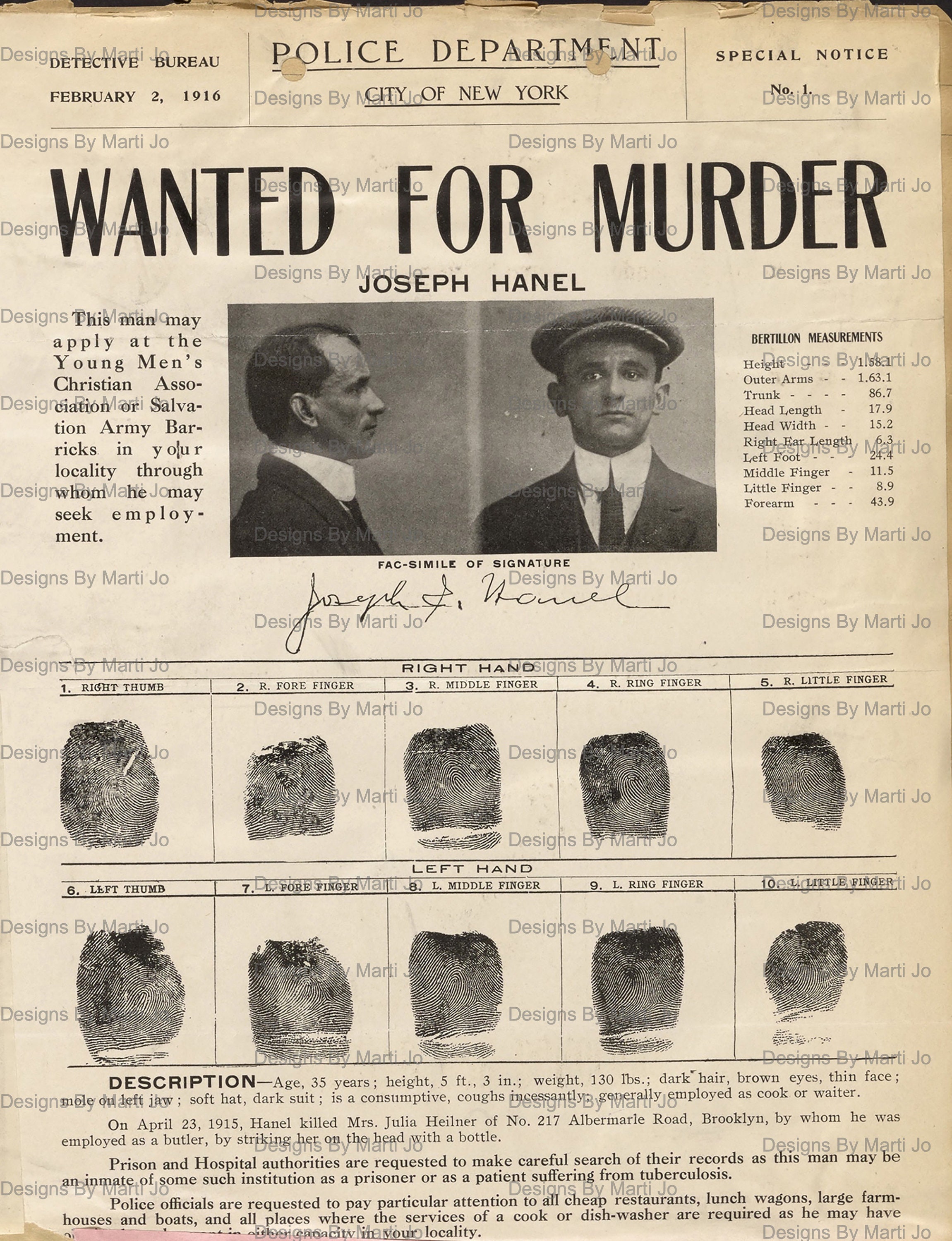 Vintage Wanted for Murder Posters | True Crime Ephemera | 50 Printable ...