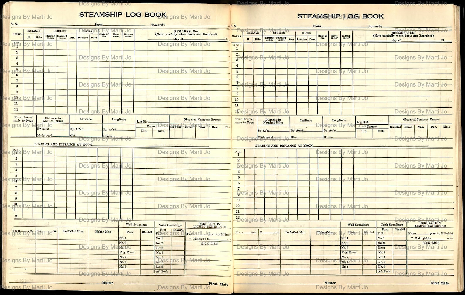 20 Vintage Printable Log Book and Journal JPG Pages Vintage - Etsy