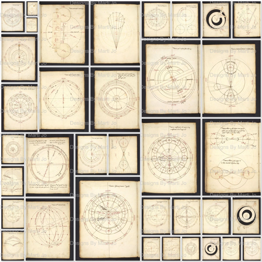 Vintage Astronomy Paper Set 2 | 36 Antique Astronomy Printable JPG ...