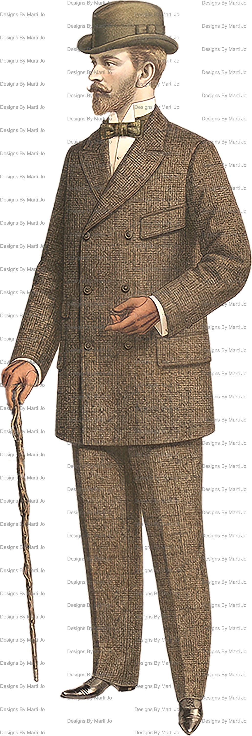 Vintage Fussy Cut 1895 Men Fashion Images 25 Printable | Etsy