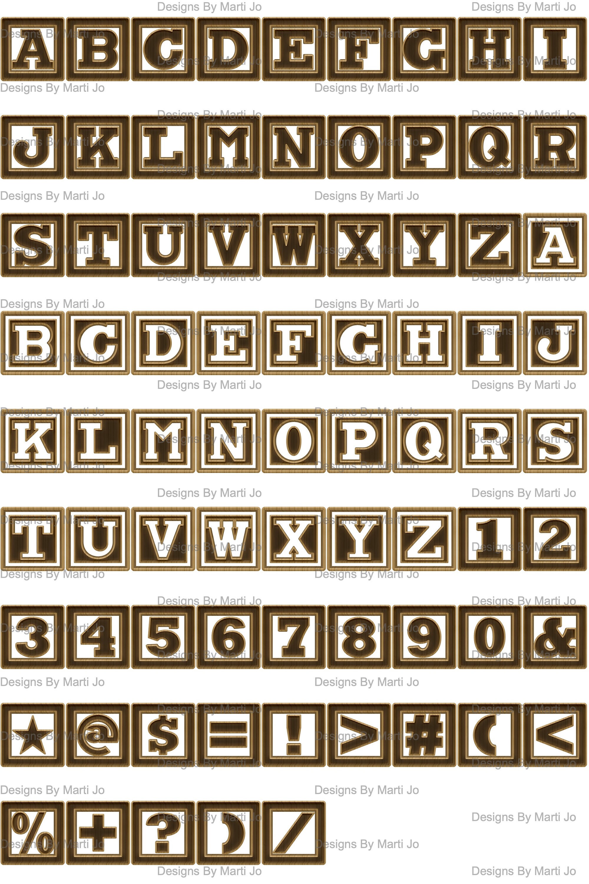 3D Wood Toy Block Letters PNG Printable Toy Block Alphabet | Etsy